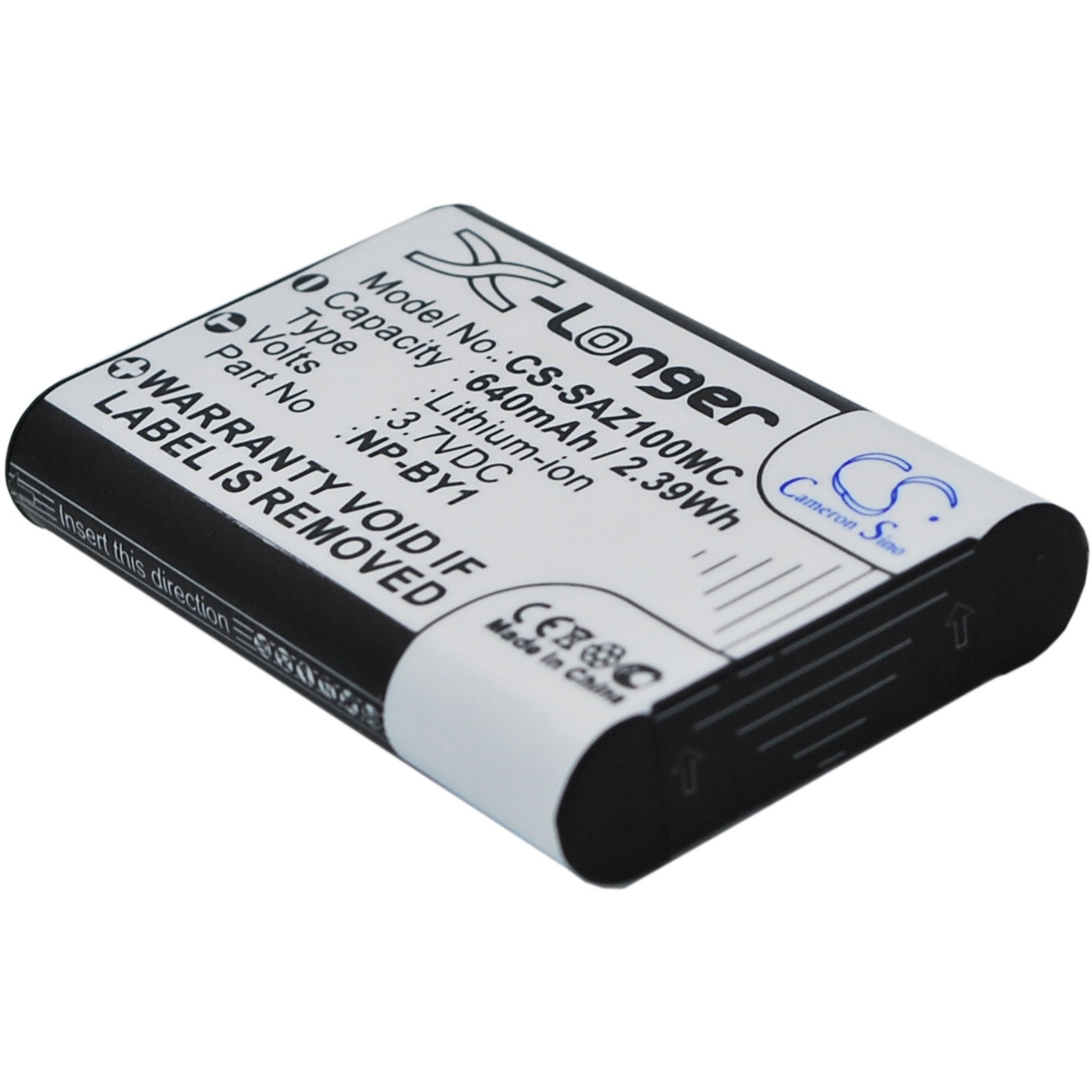 Replacement Sony NP-BY1 Camera Battery (3.7 Volt, 640 mAh, Li-Ion ...