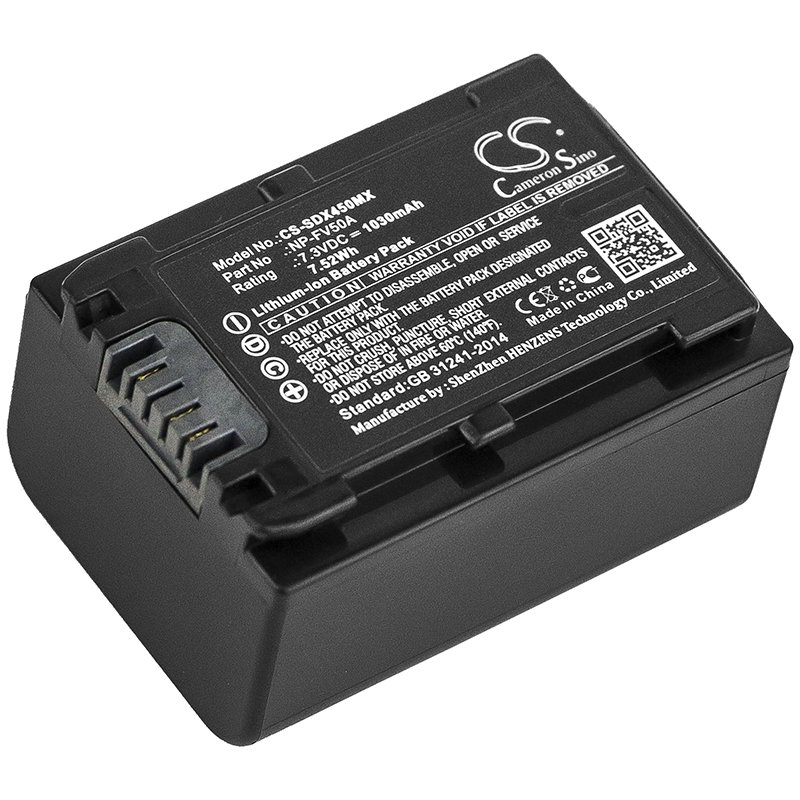 Replacement Sony NP-FV50A Camera Battery (7.3 Volt, 1030 mAh, Li-Ion) | Battery Mart