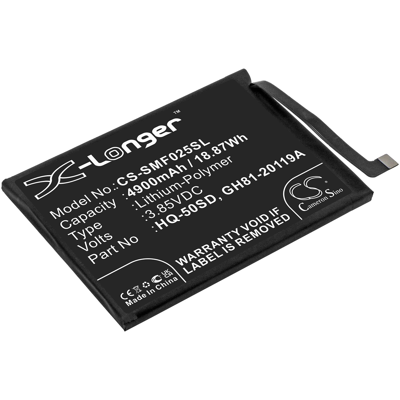 Replacement Samsung Galaxy A02s Cell Phone Battery (3.85 Volt, 4900 mAh ...