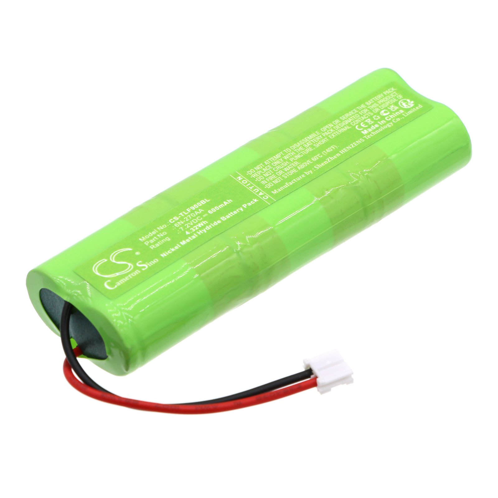 Replacement Telenot 6N-270AA Crane Remote Control Battery (7.2 Volt ...