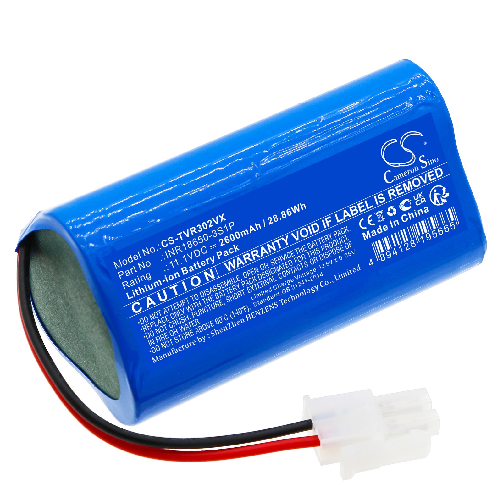 Replacement TOTAL INR18650-3S1P Vacuum Battery (11.1 Volt, 2600 mAh, Li ...