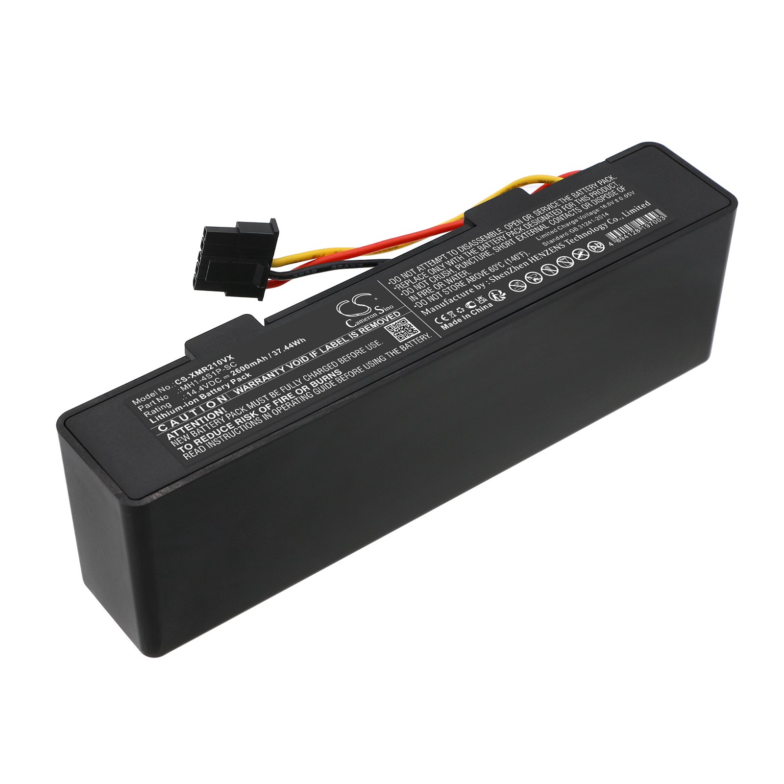 Replacement Xiaomi INR18650 MH1-4S1P-SC Vacuum Battery (14.4 Volt, 2600 ...
