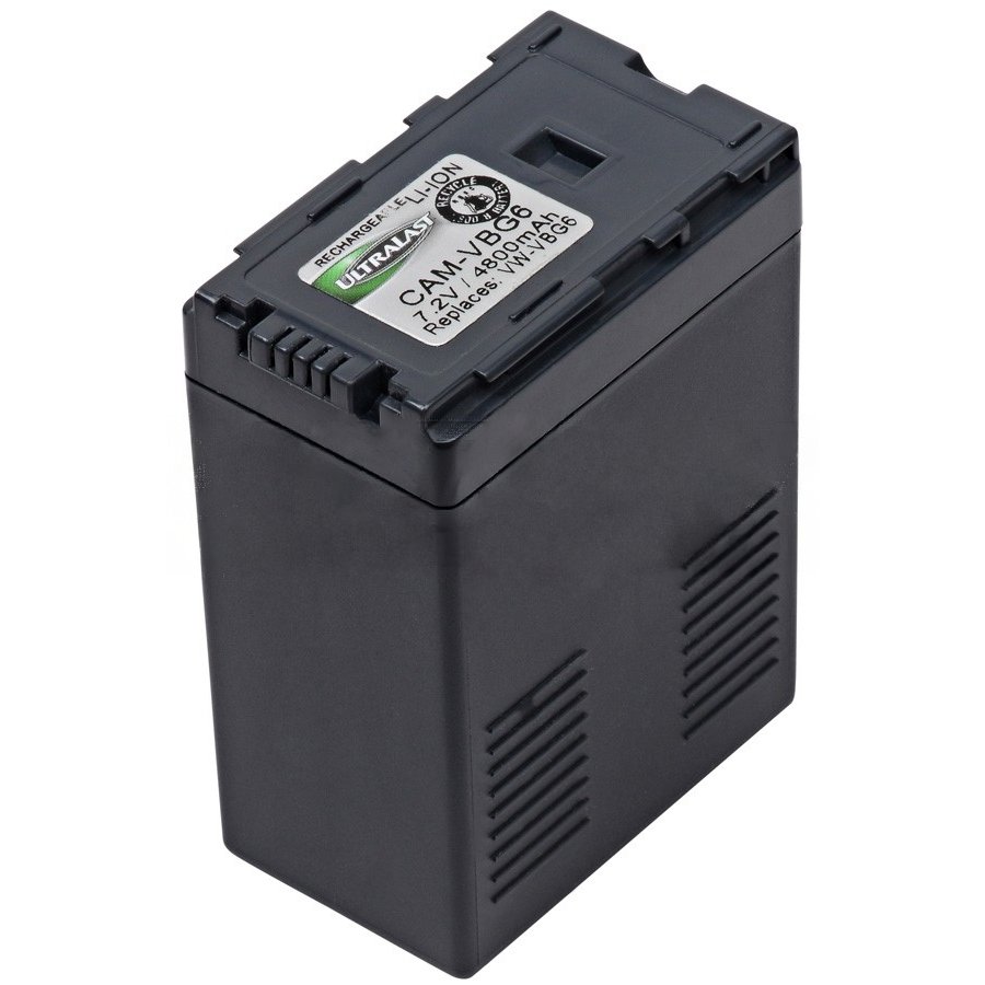 Replacement Panasonic VW-VBG6 Camera Battery (7.2V, 5200 mAh, Li-Ion ...