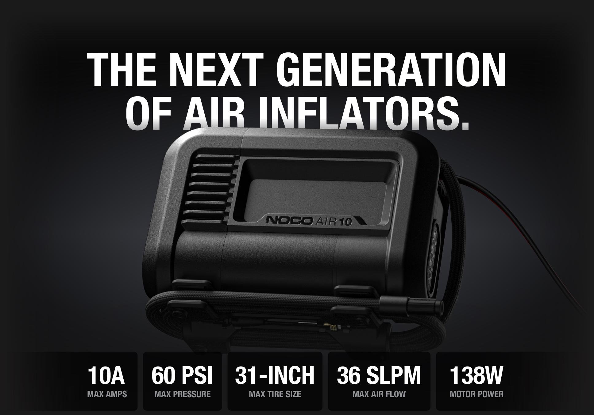 NOCO AIR10 Portable Air Compressor, 10 Amp, 60 PSI - Free Shipping ...