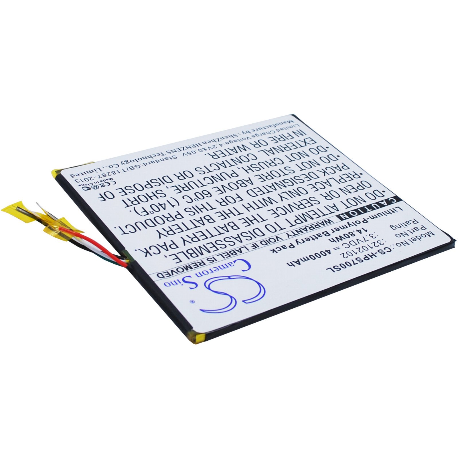 Replacement HP Slate 7 Extreme Tablet Battery (3.7 Volt, 4000 mAh, Li ...