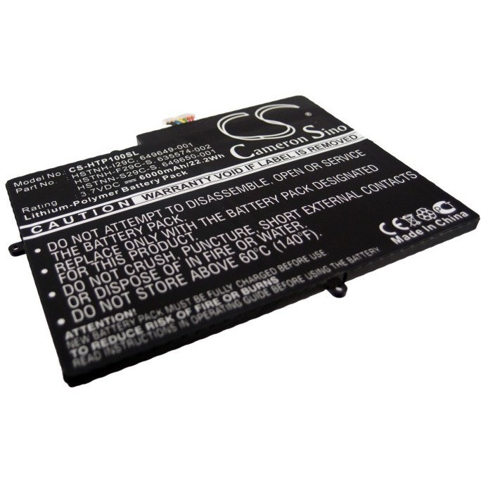 Replacement HP TouchPad 10 Tablet Battery (3.7 Volt, 6000 mAh, Li-Poly ...