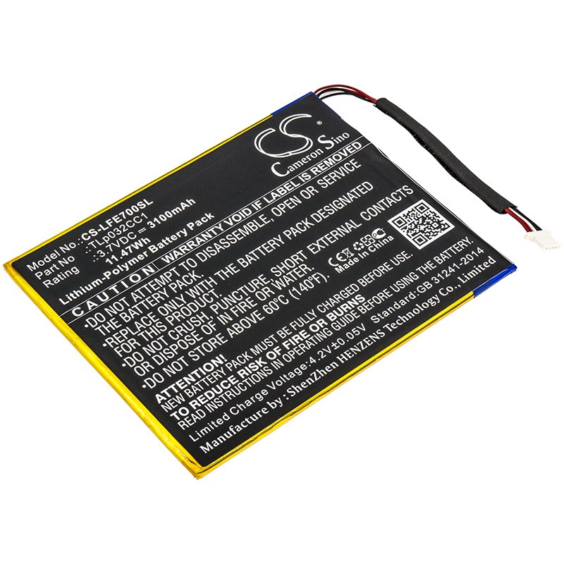 Replacement Leapfrog Epic 7 Tablet Battery (3.7 Volt, 3100 mAh, Li-Poly ...