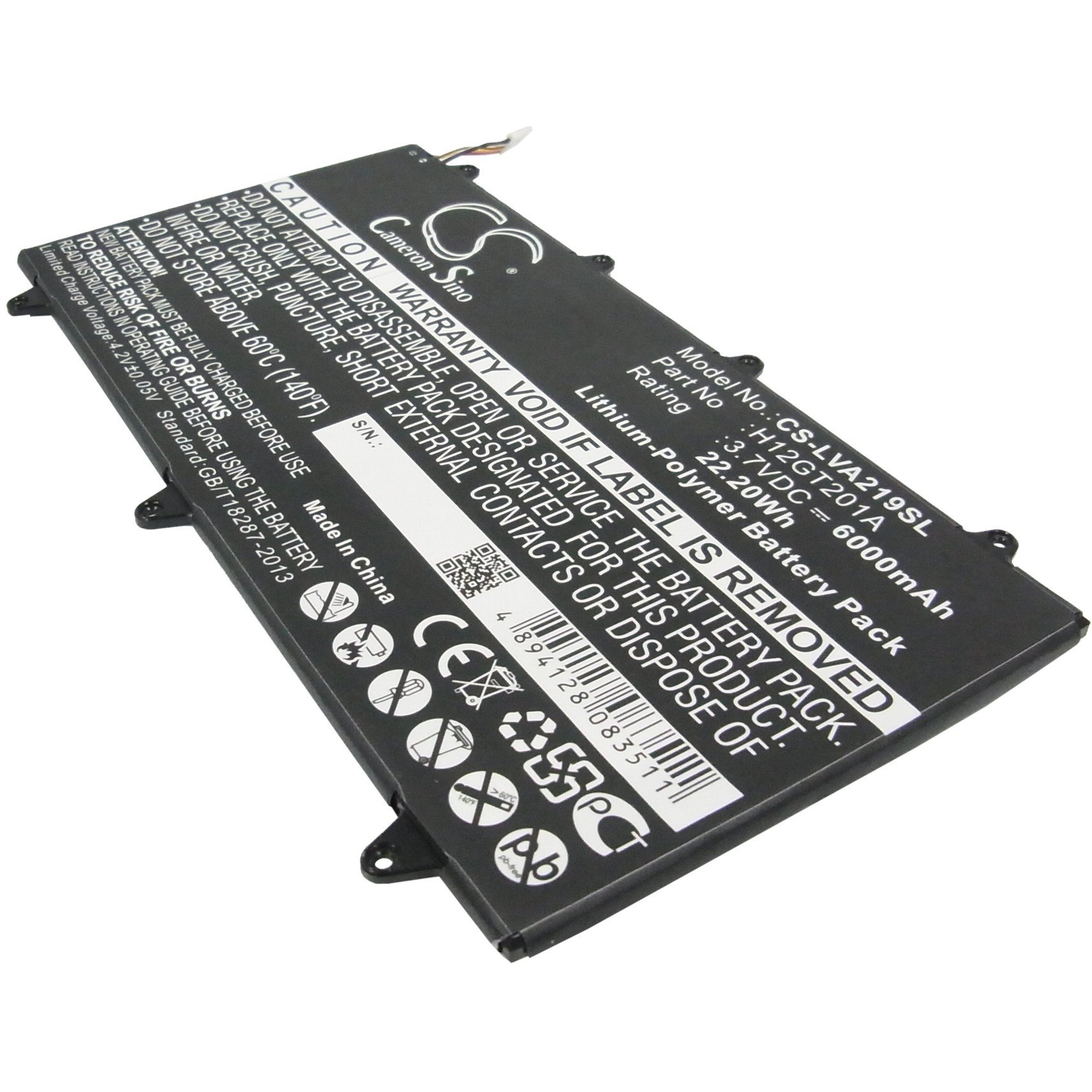 Replacement Lenovo IdeaPad A2109 9" Tablet Battery (3.7 Volt, 6000 mAh ...