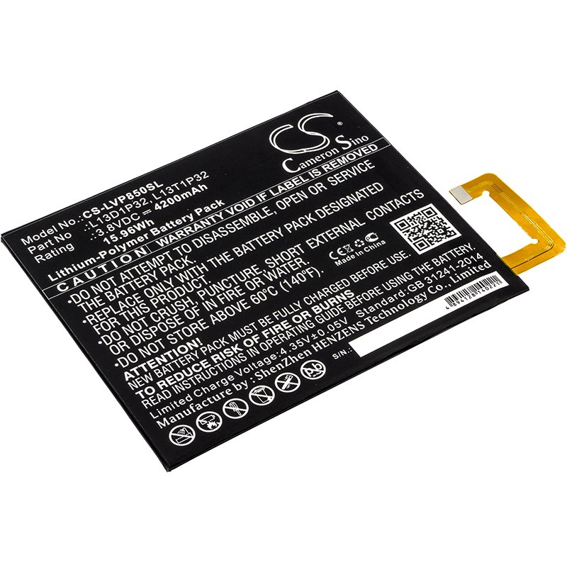 Replacement Lenovo Tab 2 A8-50 Tablet Battery (3.8 Volt, 4200 mAh, Li ...