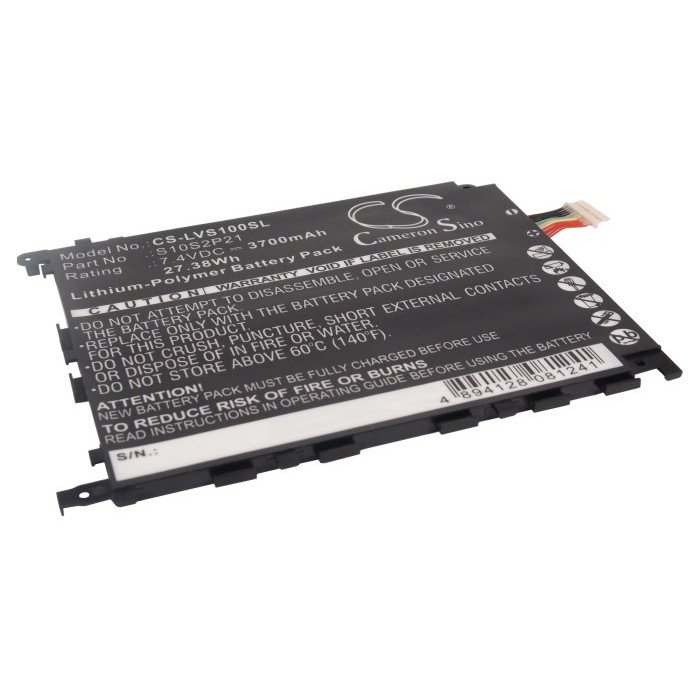 Replacement Lenovo LePad S1 Tablet Battery (7.4 Volt, 3700 mAh, Li-Poly ...