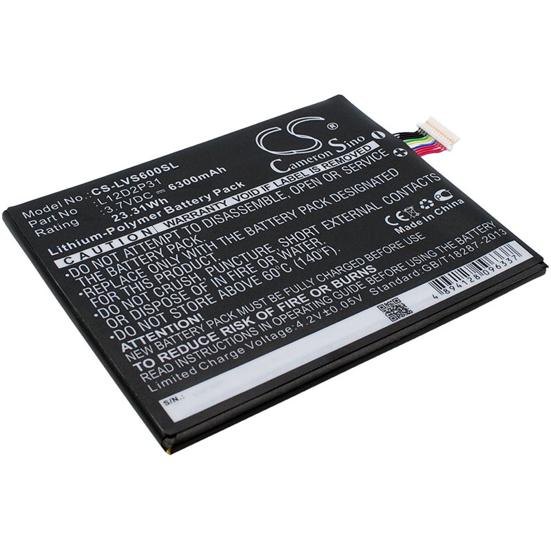 Replacement Lenovo IdeaPad S2110A Tablet Battery (3.7 Volt, 6300 mAh ...