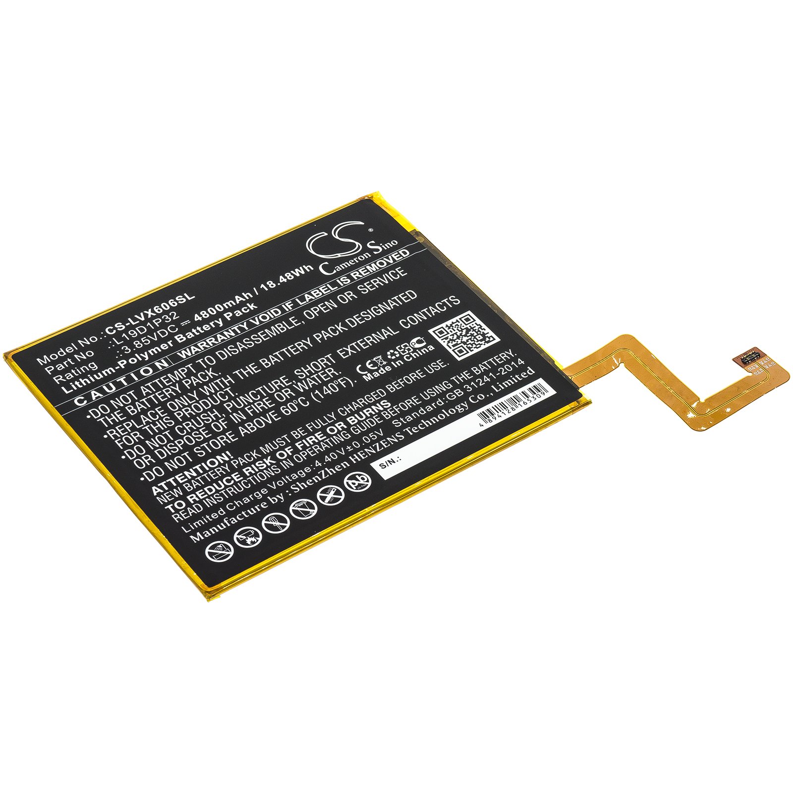 Replacement Lenovo Tab M10 Plus Tablet Battery (3.85 Volt, 4800 mAh, Li ...