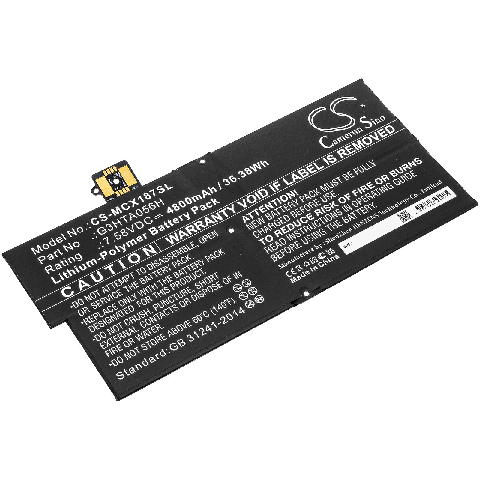 Replacement Microsoft Surface Pro X 1876 Tablet Battery (7.58 Volt ...