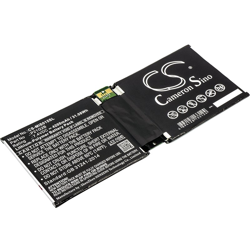 Replacement Microsoft Surface 2 Tablet Battery (7.4 Volt, 4200 mAh, Li ...