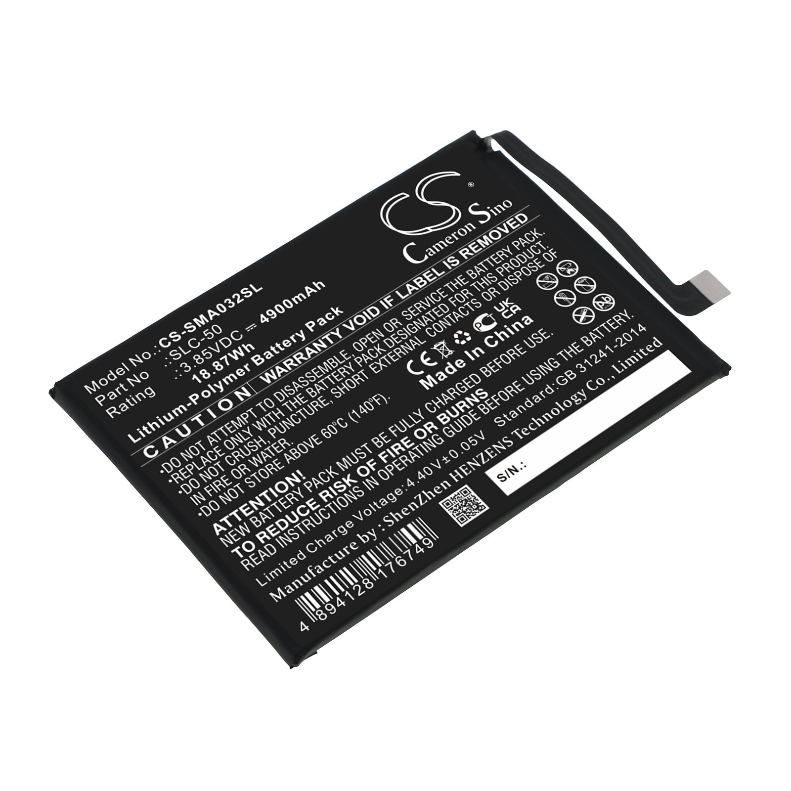 Replacement Samsung Galaxy A03 Core Cell Phone Battery (3.85 Volt, 4900 ...