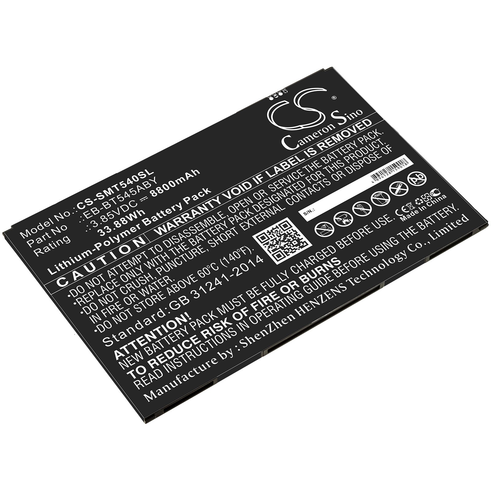 Replacement Samsung Tab Active Pro Tablet Battery (3.85 Volt, 8800 mAh ...