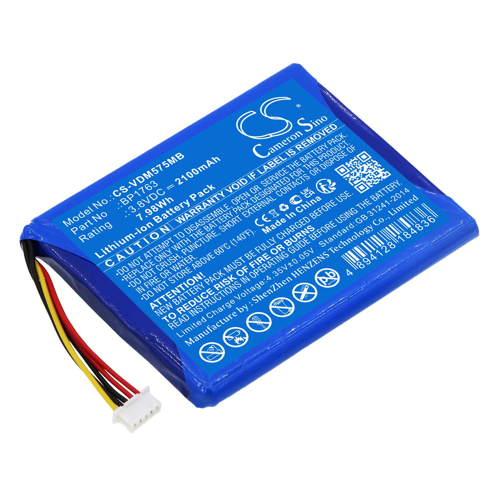 Replacement V-Tech BP1763 Baby Monitor Battery (3.8 Volt, 2100 mAh, Li ...