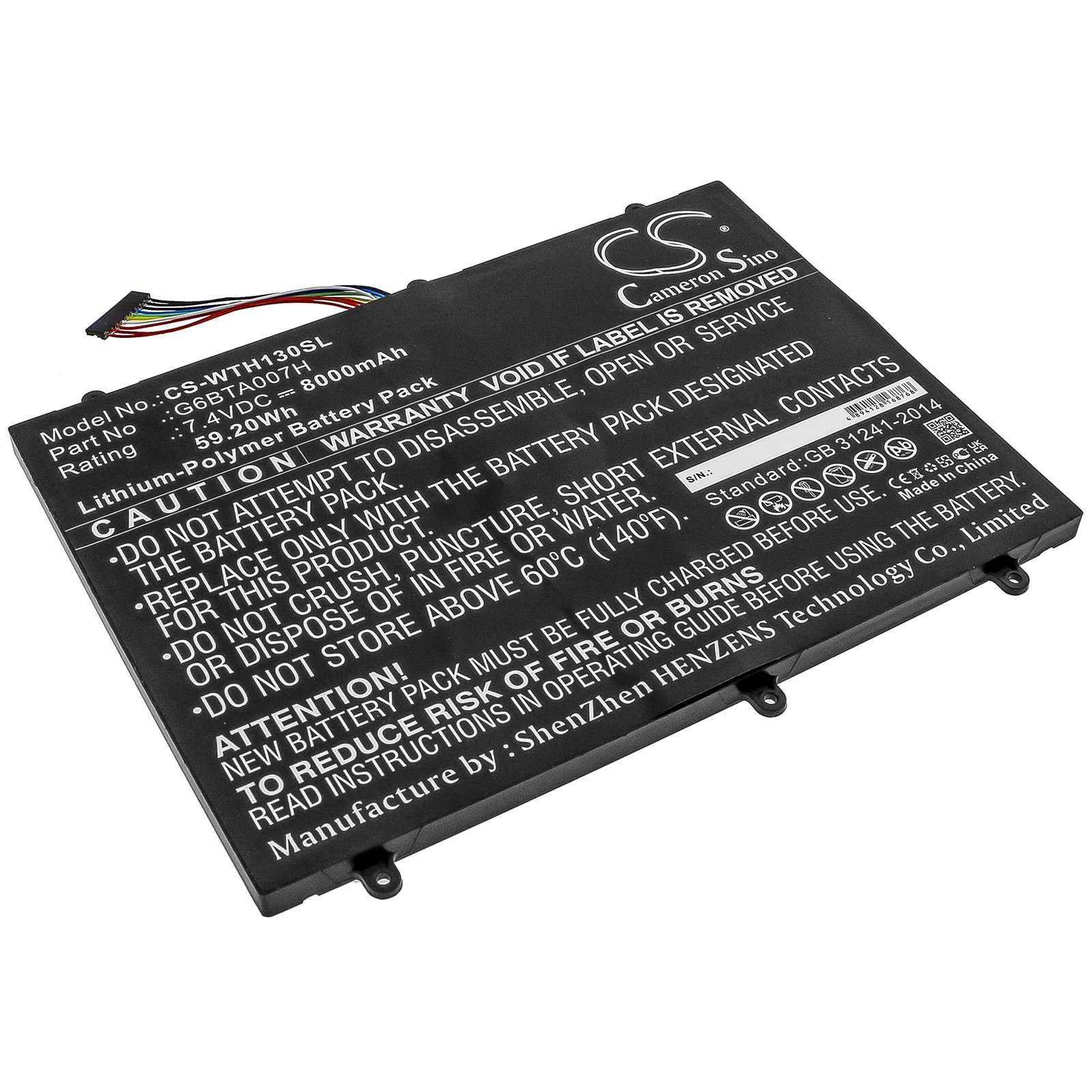 Replacement Wacom Cintiq Companion 2 Tablet Battery (7.4 Volt, 8000 mAh ...