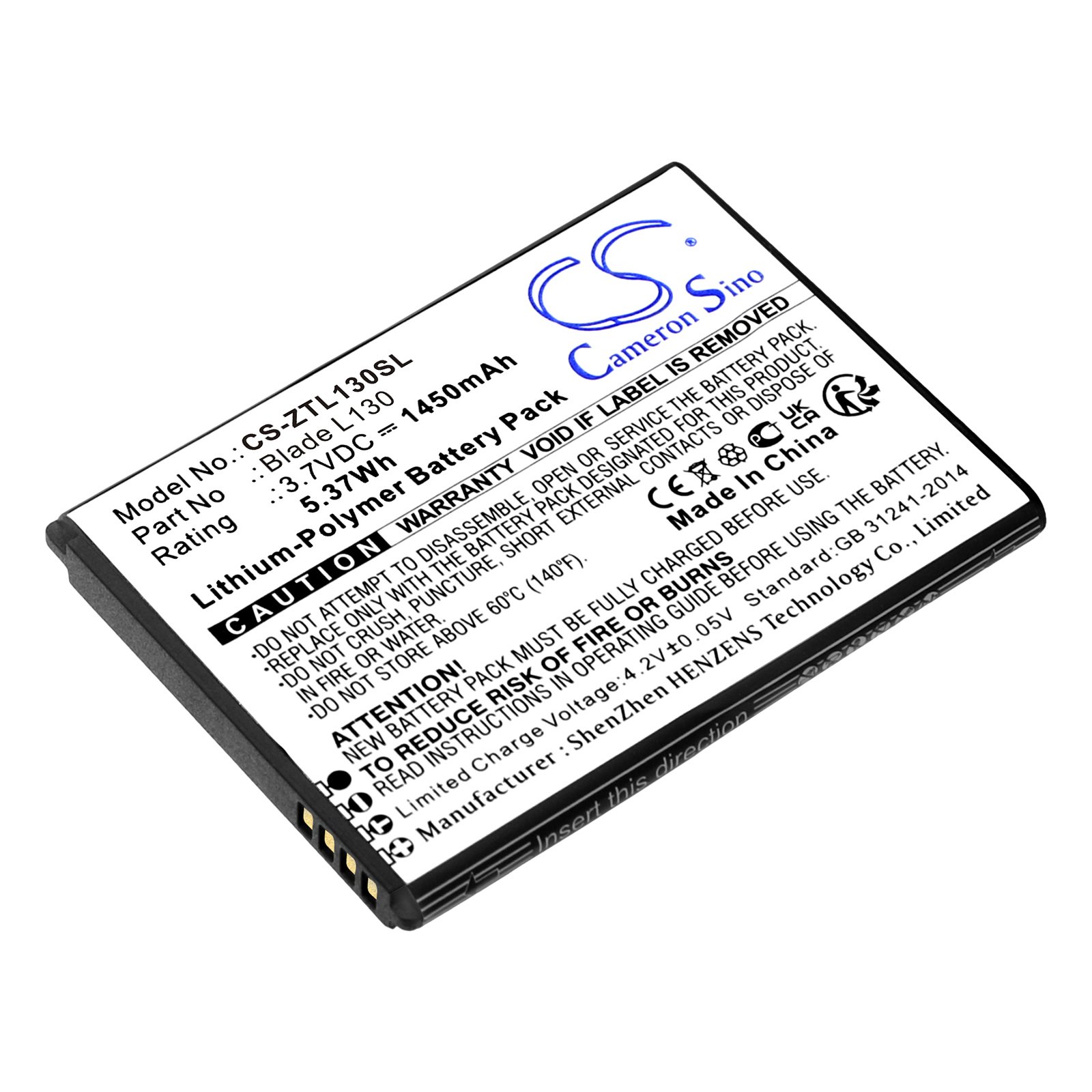 Replacement ZTE Blade L130 Cell Phone Battery | Battery Mart