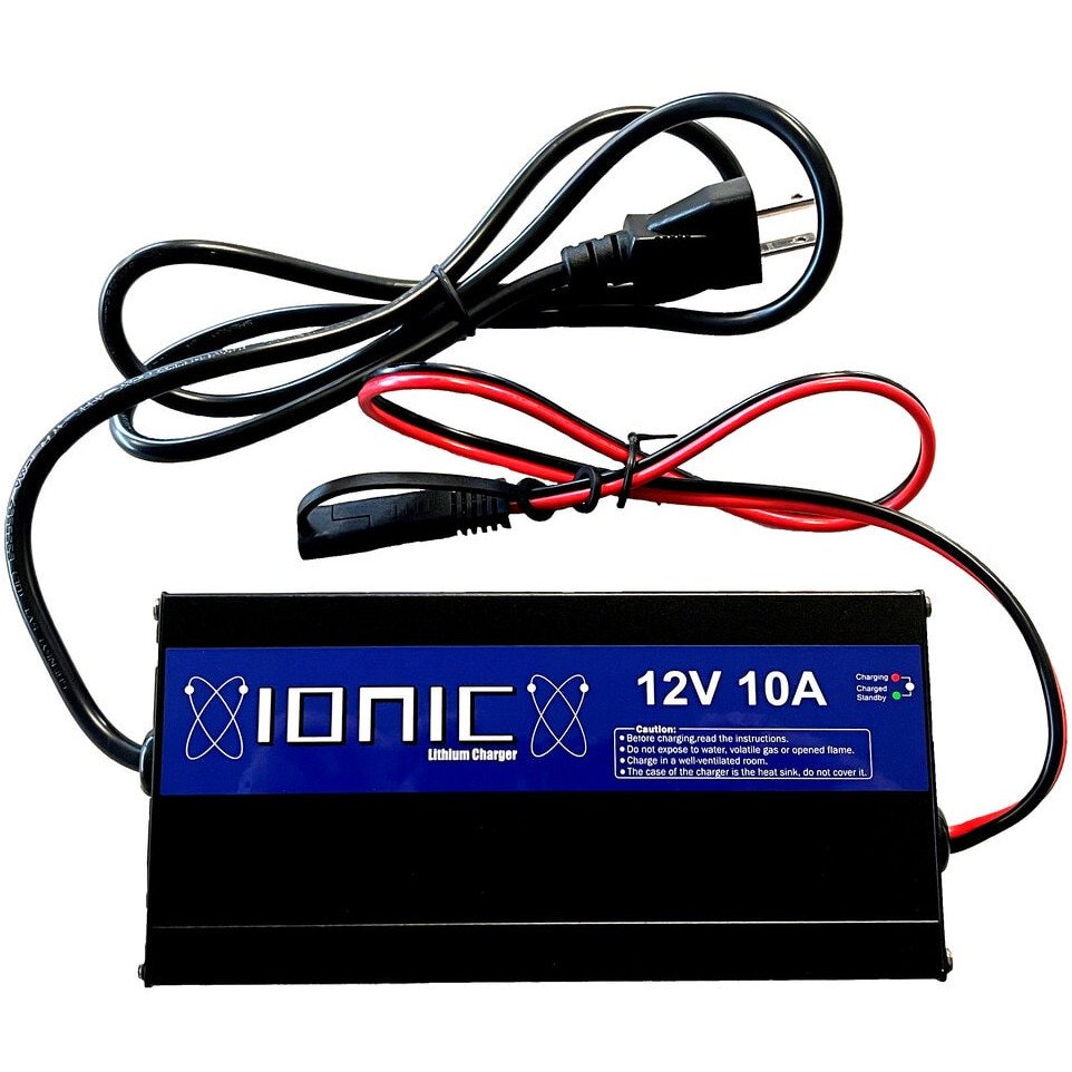 Ionic Lithium LiFePO4 12V 10A Charger | Battery Mart