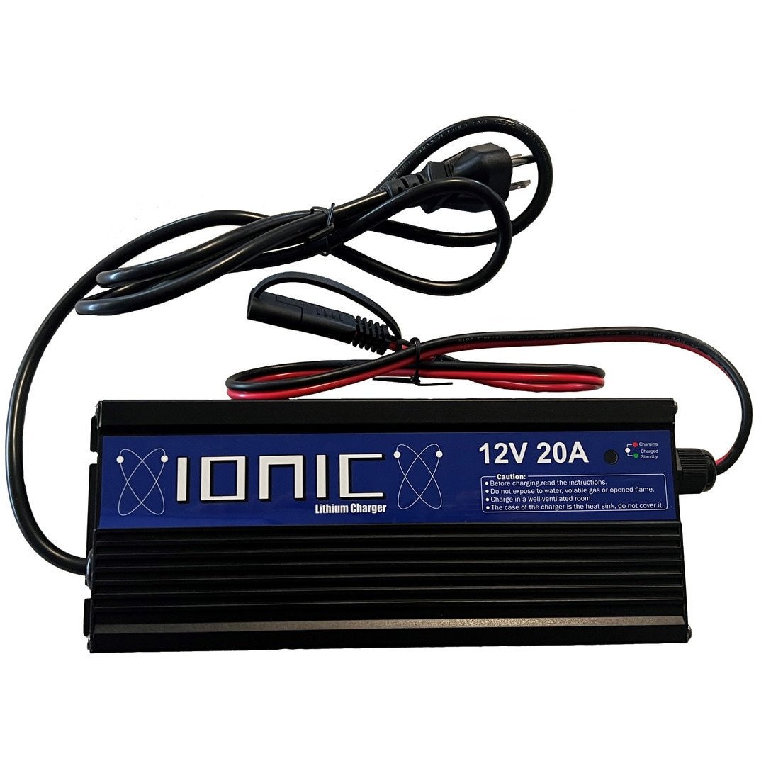 Ionic Lithium LiFePO4 12V 20A Charger - Free Shipping | Battery Mart