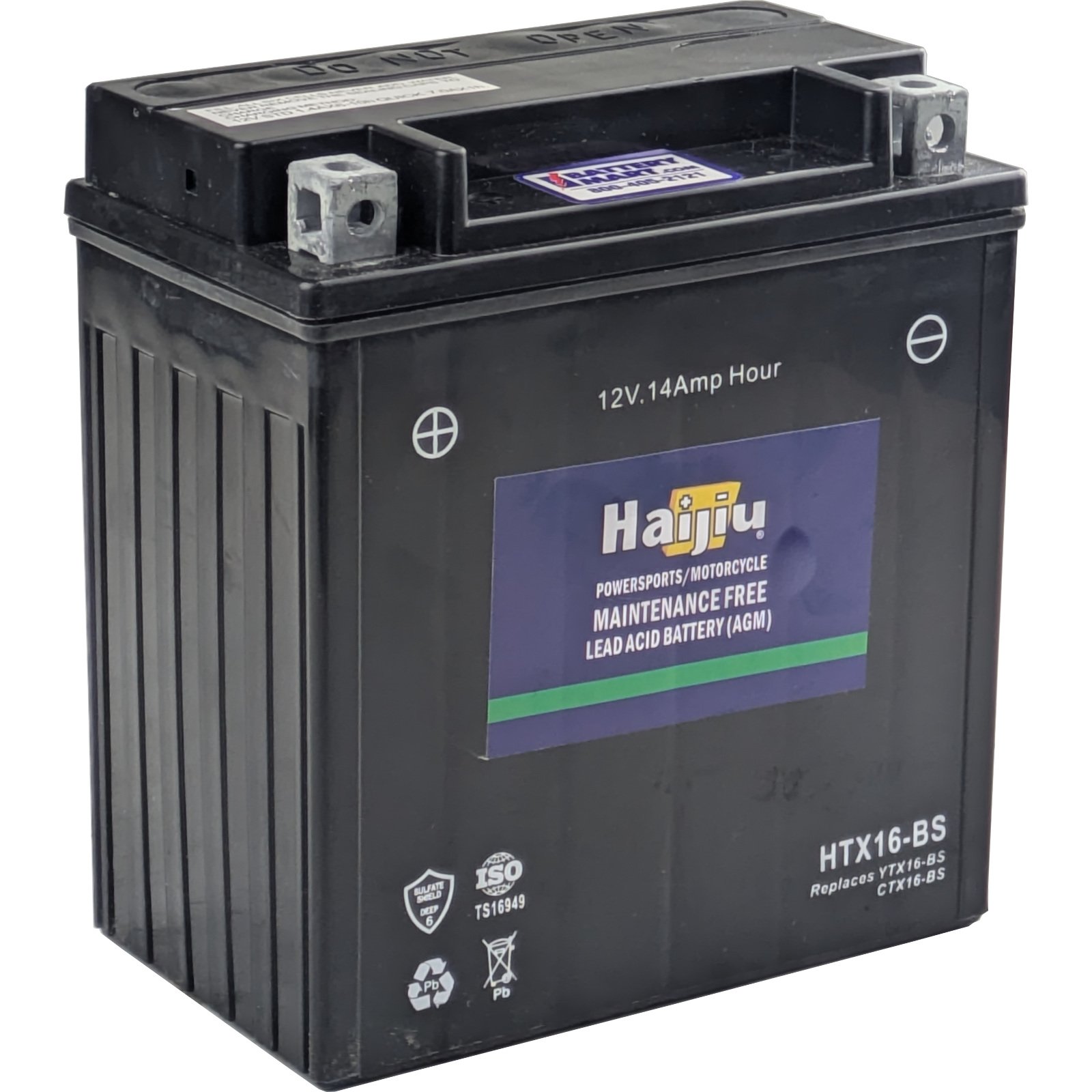 YTX16-BS-1 AGM Maintenance Free Battery - Free Shipping | Battery Mart