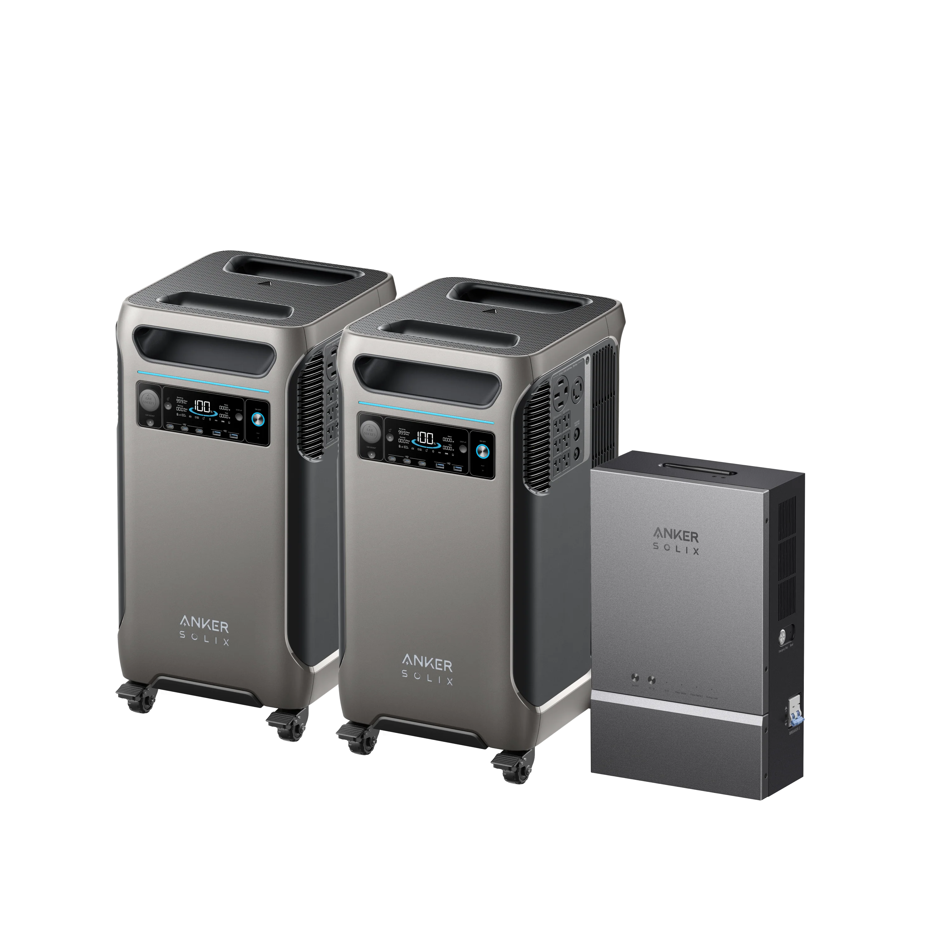 2x Anker SOLIX F3800 (12kW | 7.68kWh) + Smart Home Power Kit + 4x 405W ...