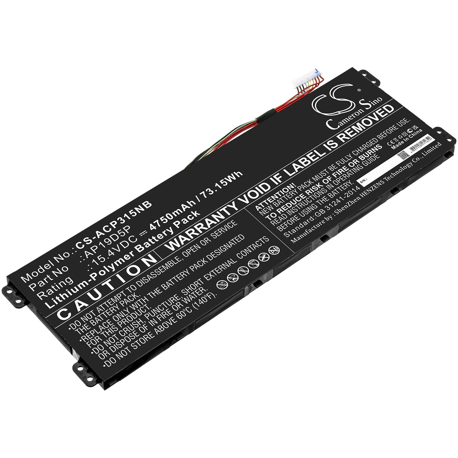 Replacement Acer AP19D5P Laptop Battery | Battery Mart
