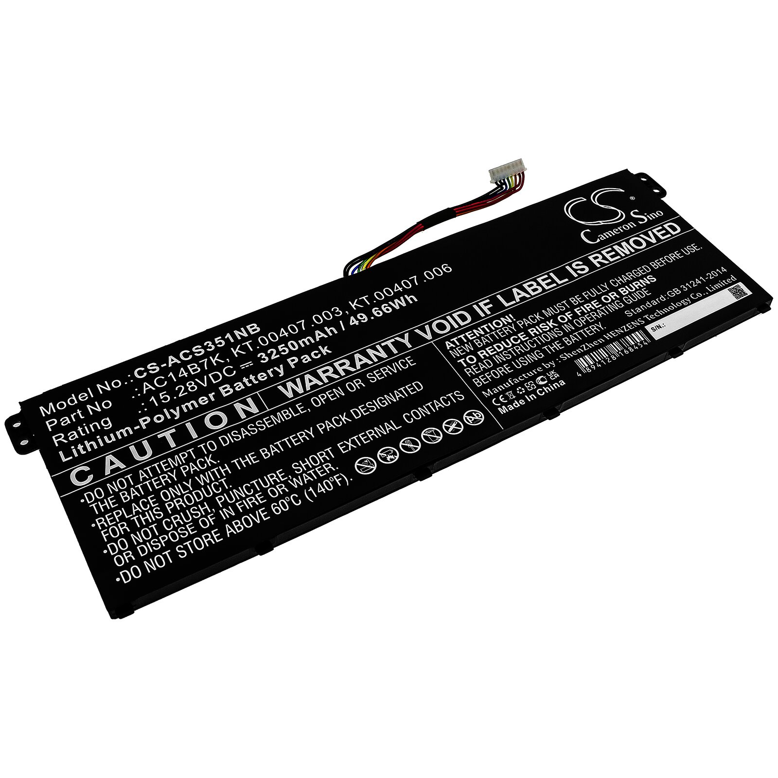 Replacement Acer AC14B7K Laptop Battery | Battery Mart