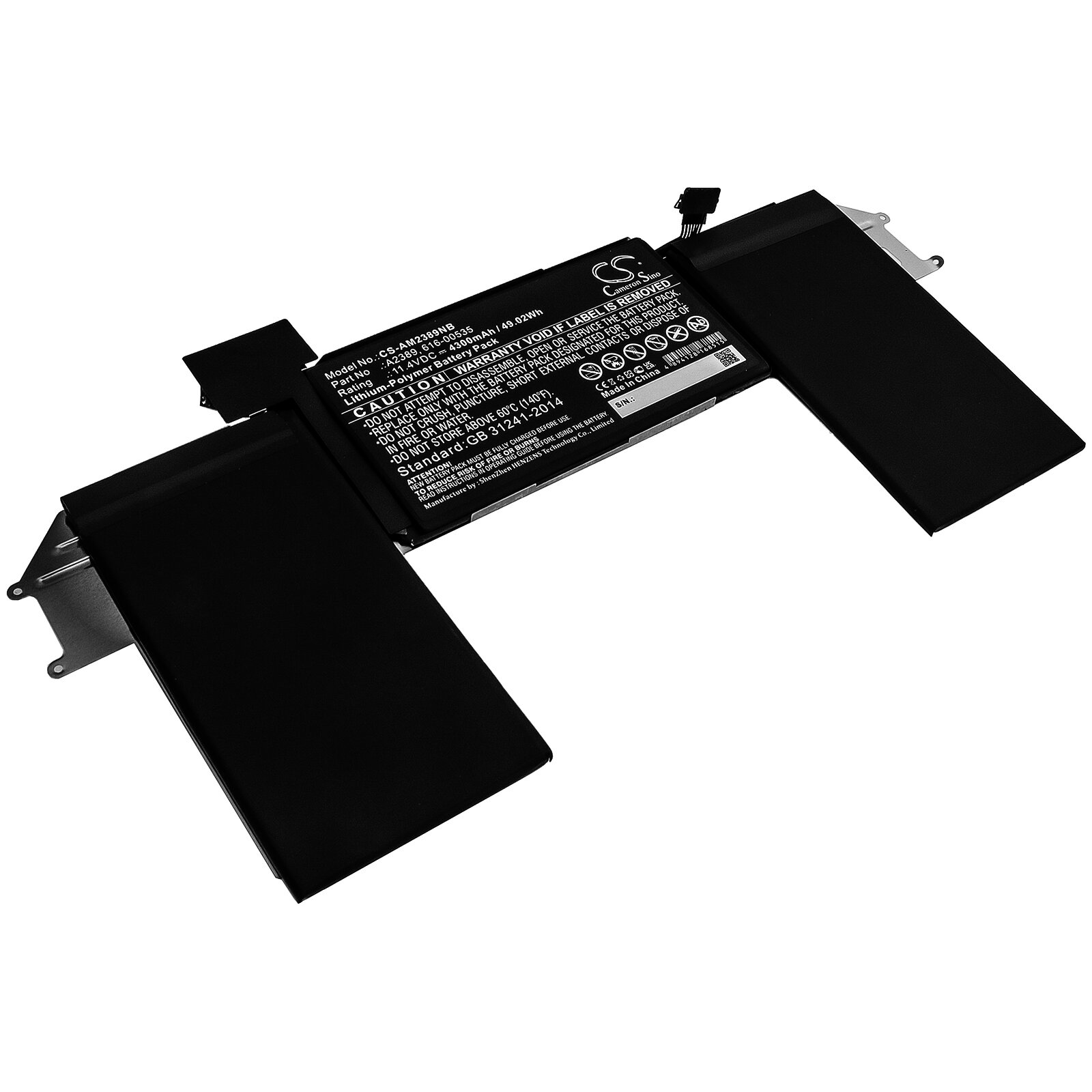 Replacement Apple A2389 Laptop Battery (11.4 Volt, 4300 mAh) | Battery Mart