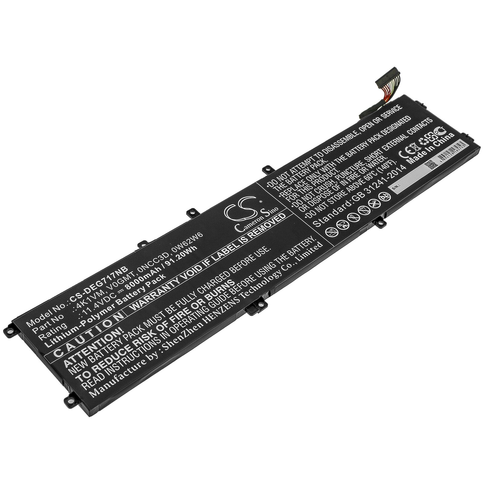 Replacement Dell 0NCC3D Laptop Battery | Battery Mart