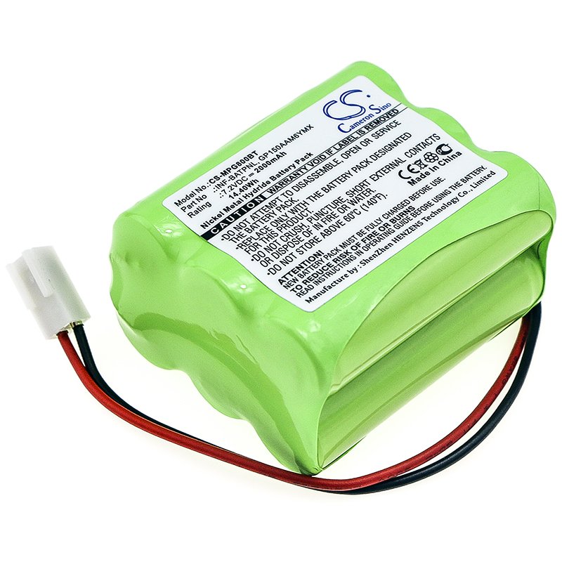 Replacement ESP, Marmitek Alarm System Battery (7.2 Volt, 2000 mAh ...