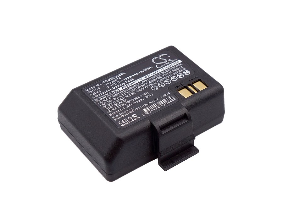 Replacement Zebra P1026078 Barcode Scanner Battery (7.4 Volt, 1200 mAh ...