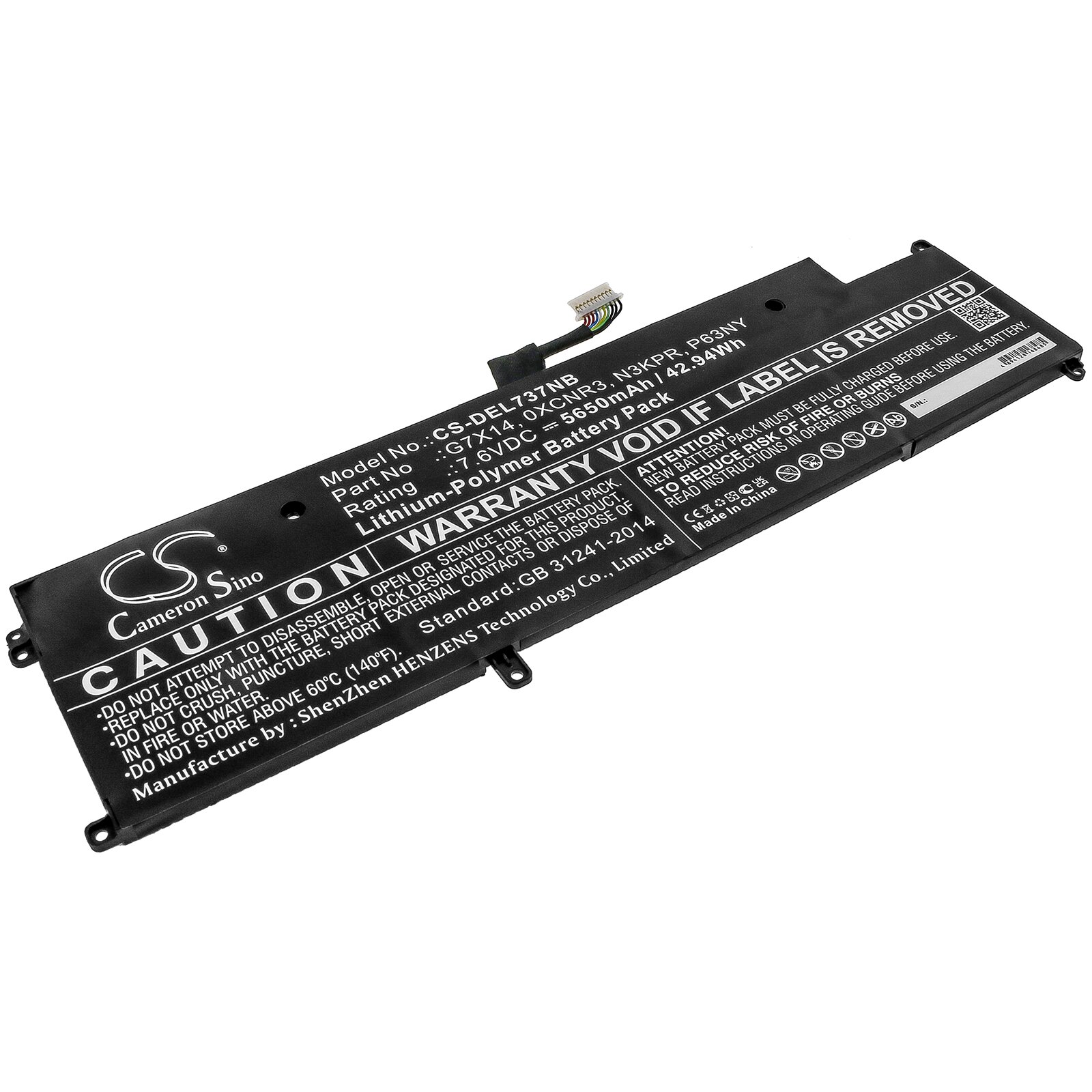 Replacement Dell 0XCNR3 Laptop Battery | Battery Mart