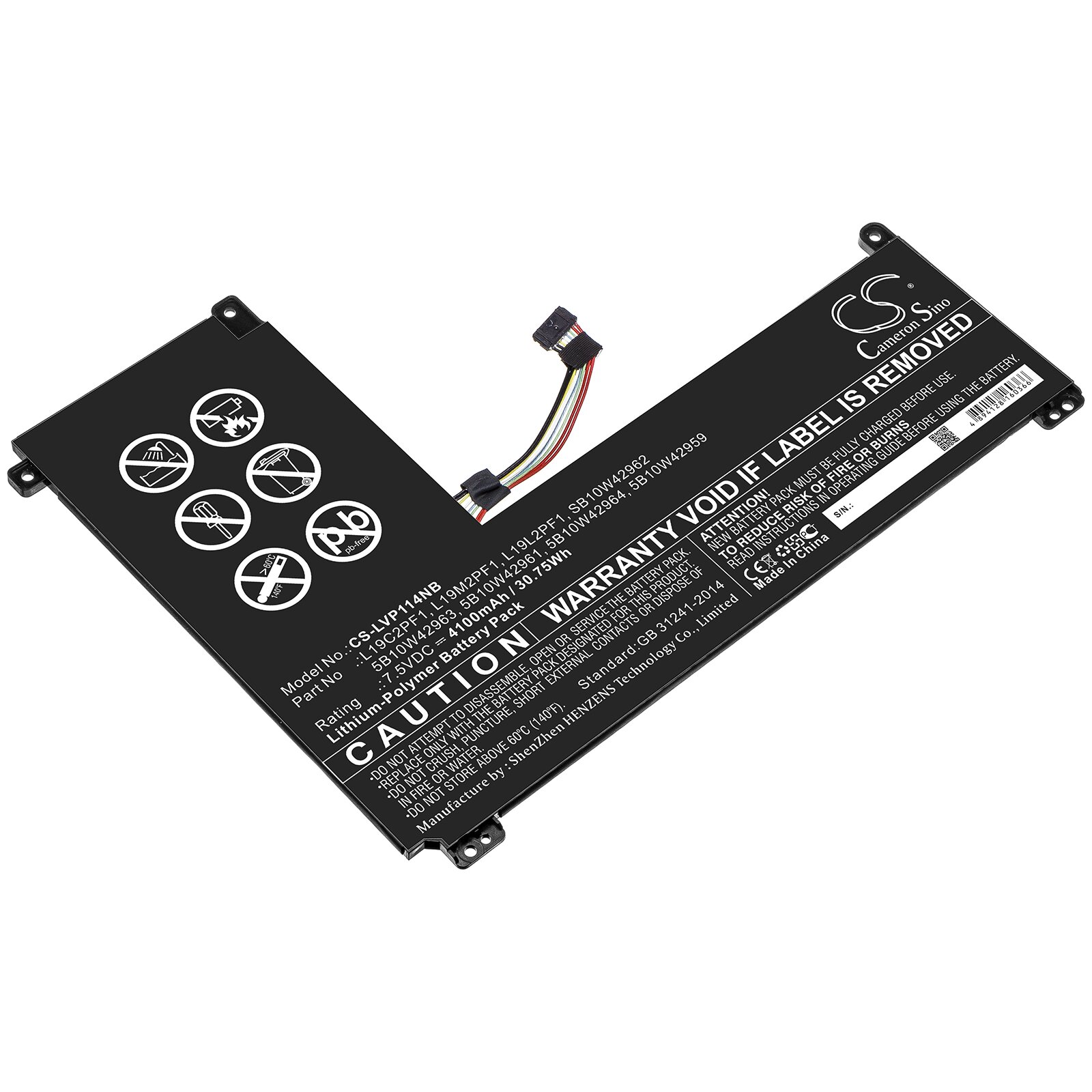 Replacement Lenovo 5B10W42959 Laptop Battery | Battery Mart