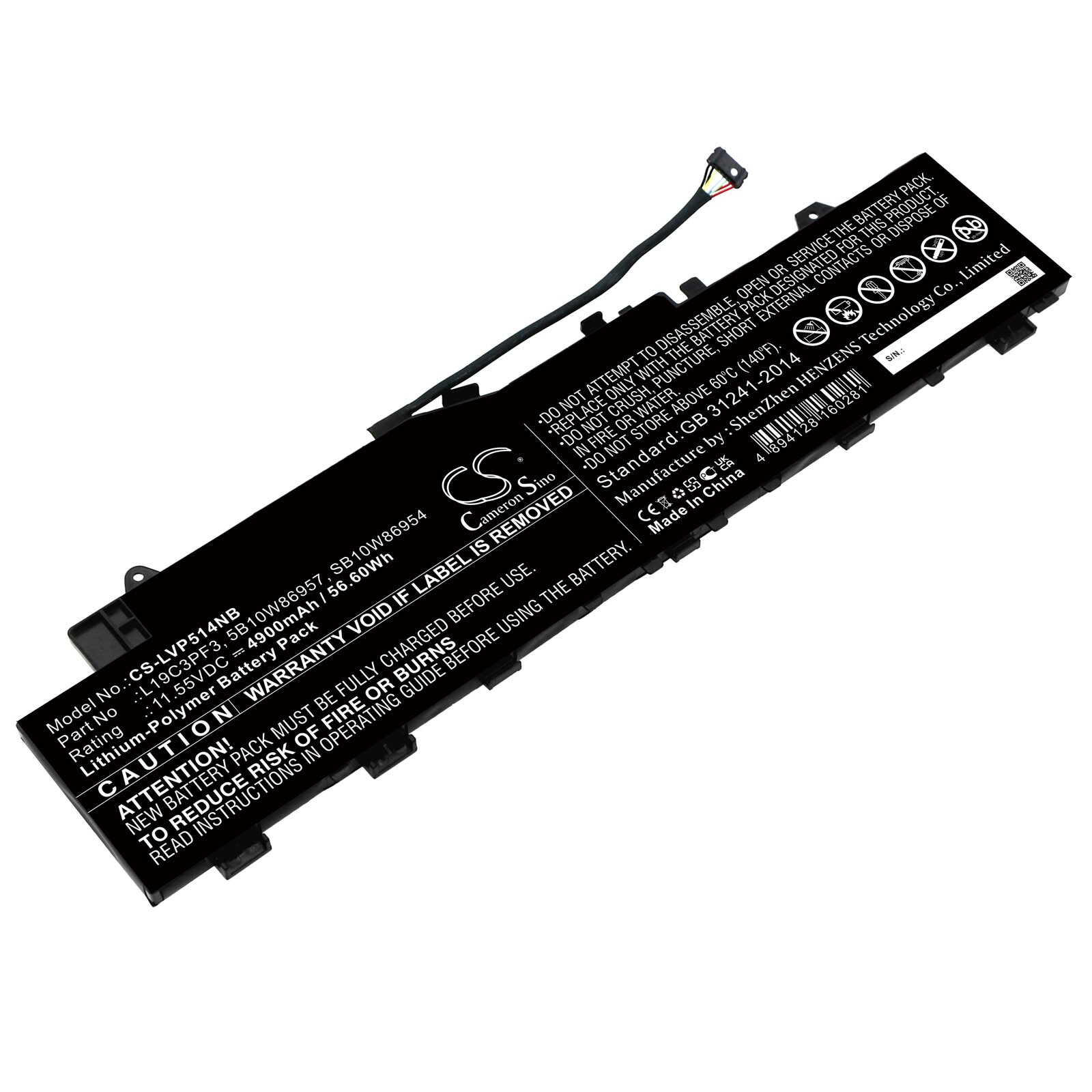 Replacement Lenovo 5B10W86939 Laptop Battery | Battery Mart