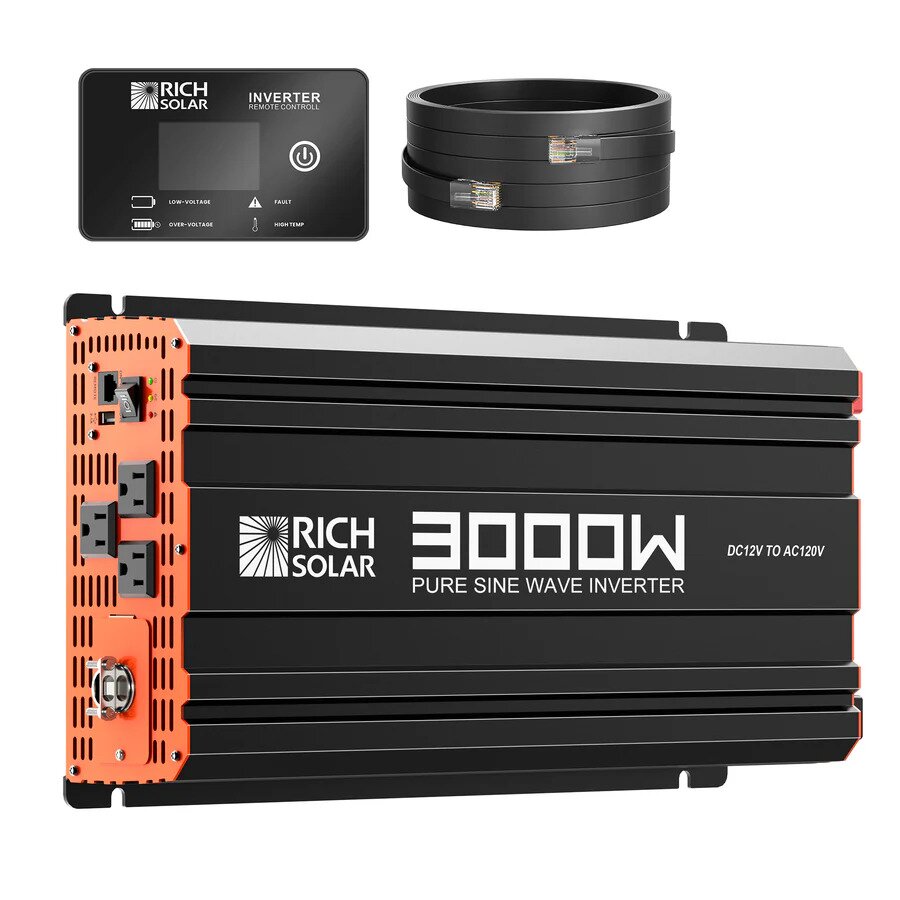 Rich Solar NOVA PURE 3K Pure Sine Wave Inverter - 12 Volt, 3000 Watt ...