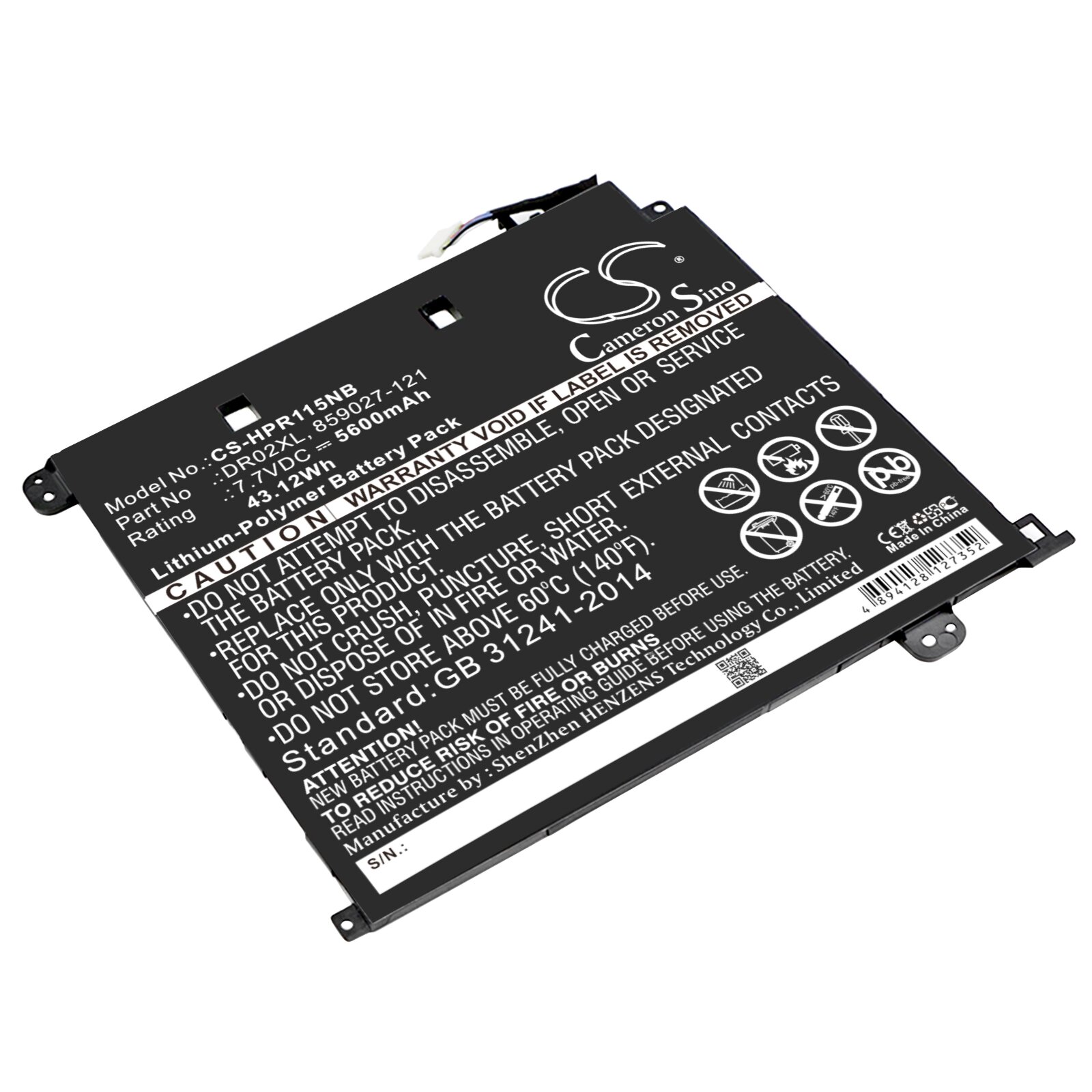 Replacement HP 859027-121 Laptop Battery - Free Shipping | Battery Mart