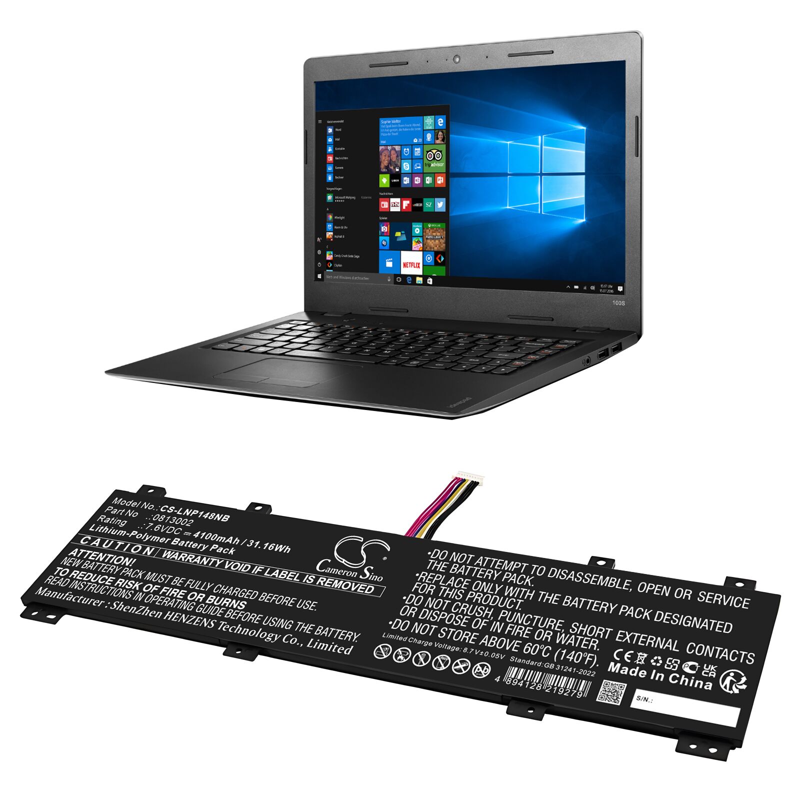 Replacement Lenovo 0813002 Laptop Battery | Battery Mart