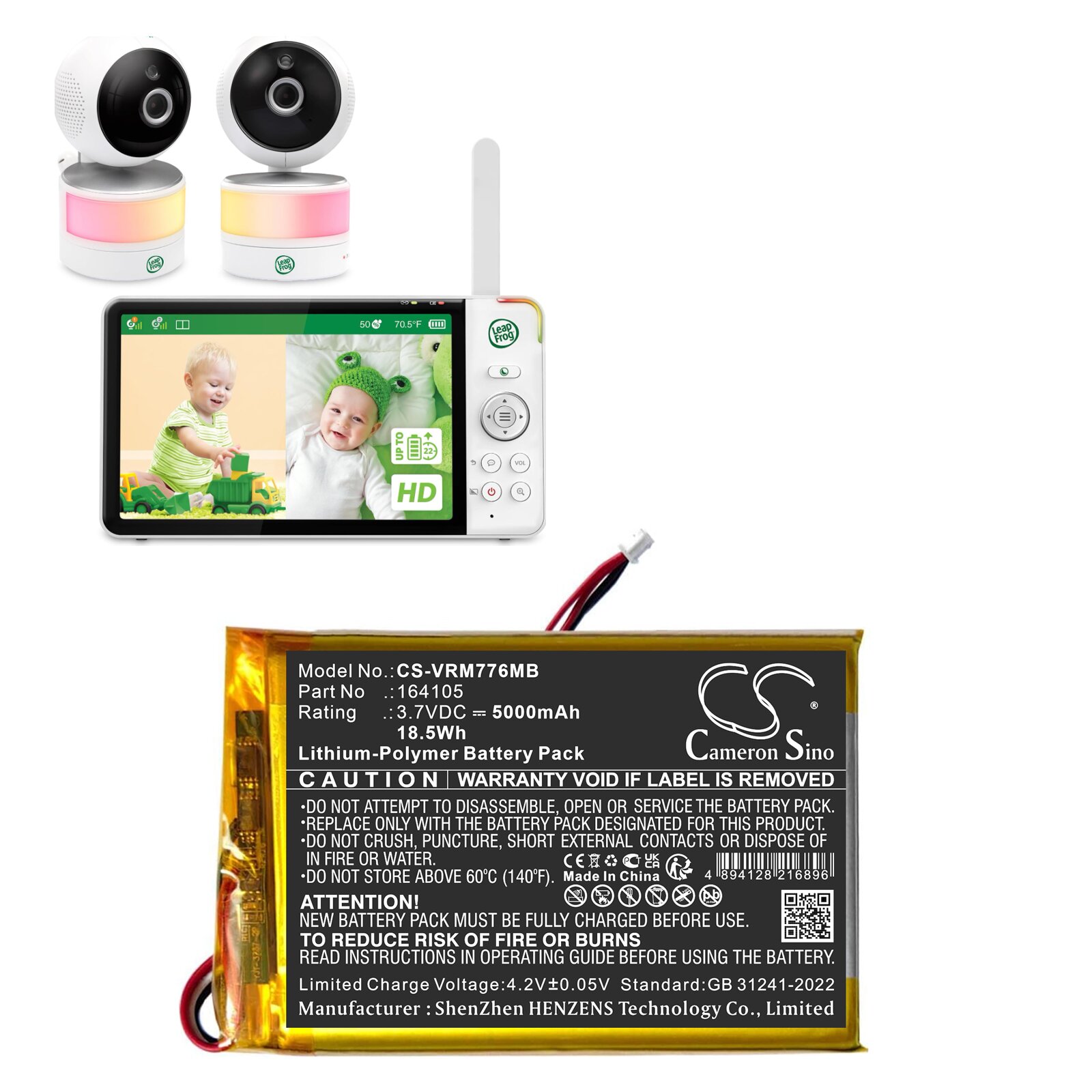 Replacement VTech 164105 Baby Monitor Battery | Battery Mart