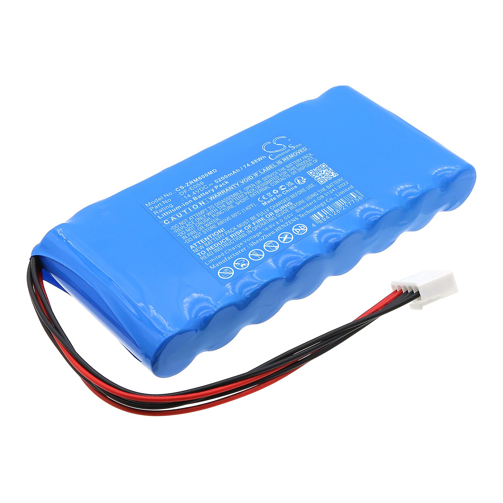 Replacement Zoncare DF-E059 Medical Battery | Battery Mart