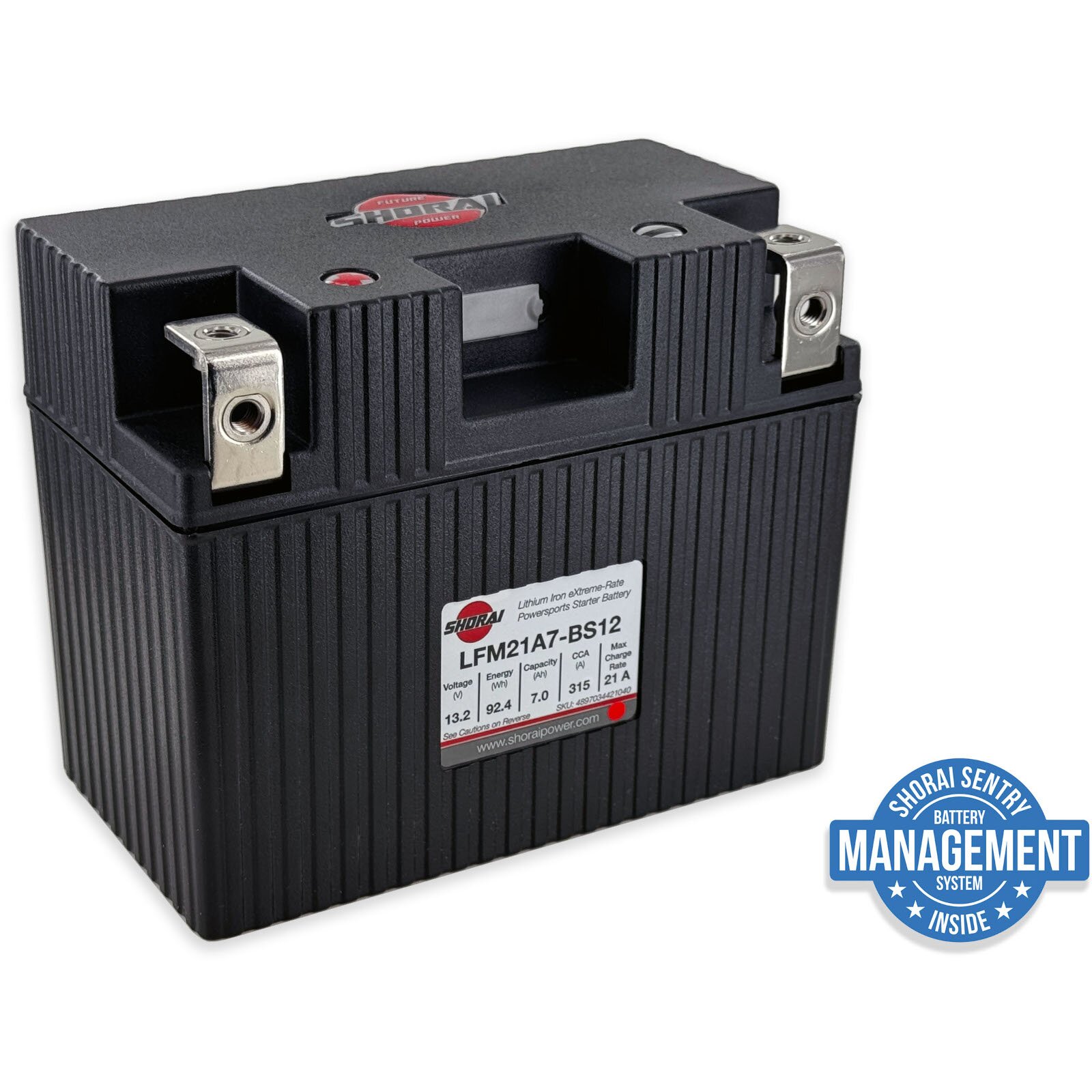 Shorai LFM21A7-BS12 Lithium-Iron Powersport Battery with BMS - Free ...