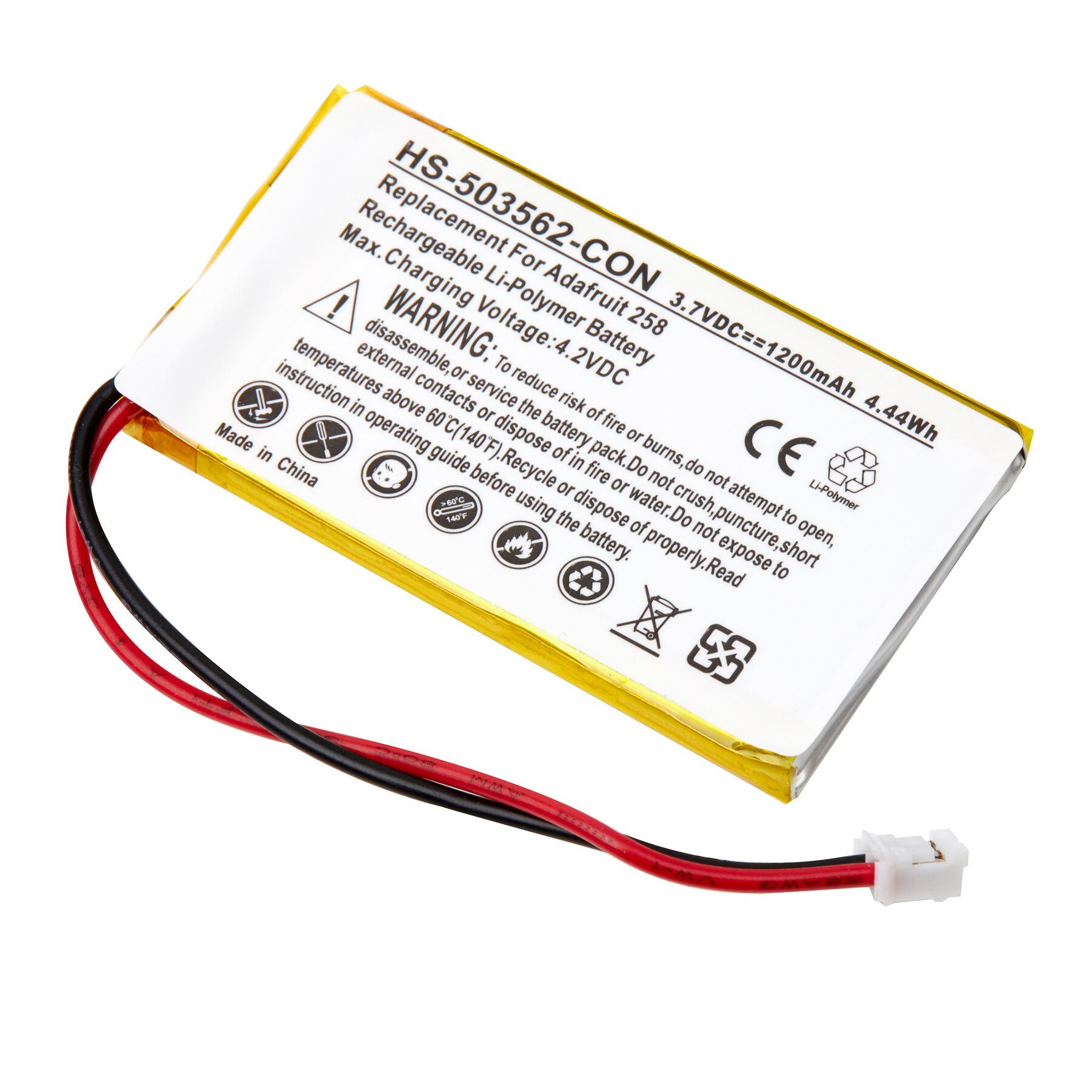 Replacement 503562, Adafruit 258 Battery | Battery Mart