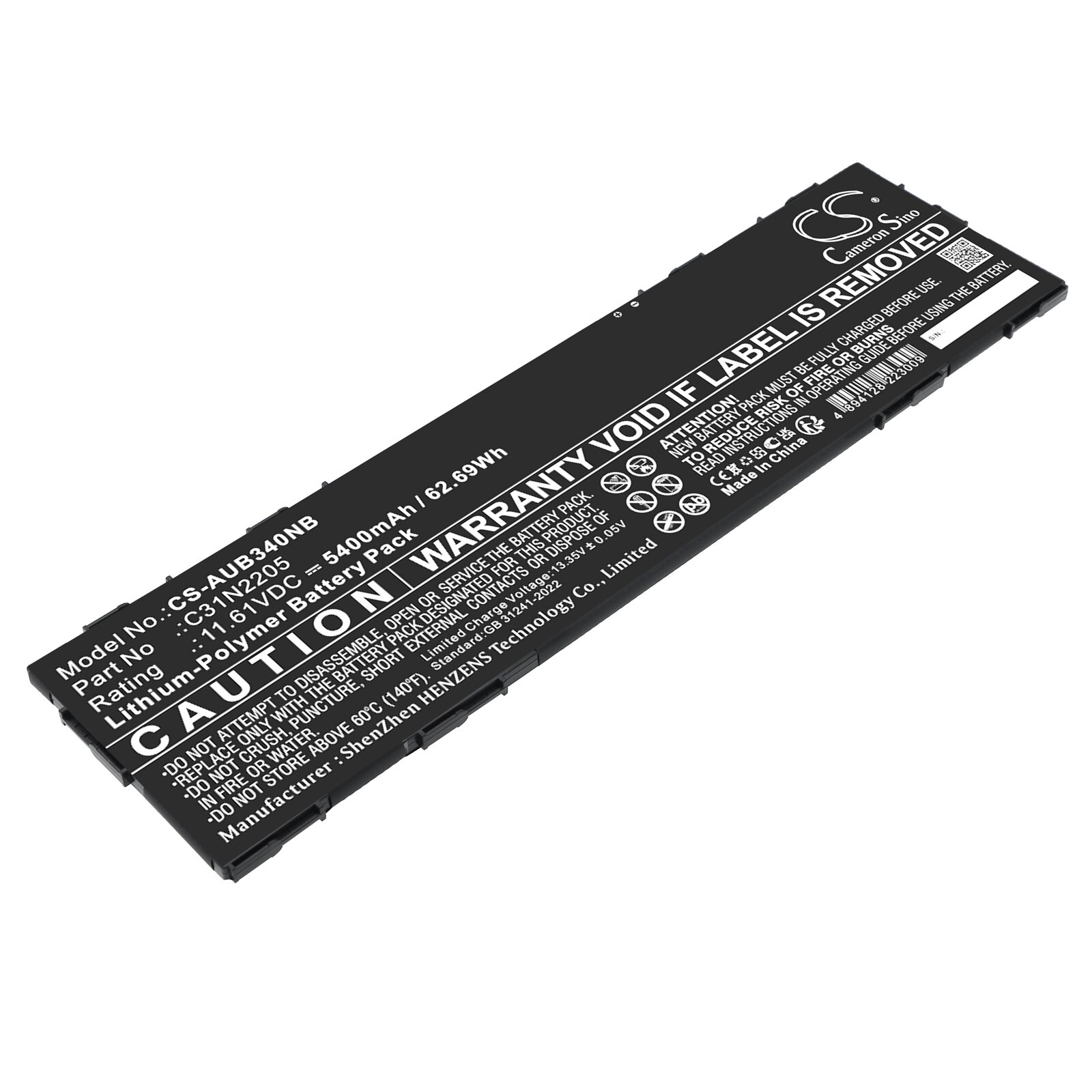 Replacement Asus 0B200-04010000 Laptop Battery (11.61 Volt, 5400 mAh ...