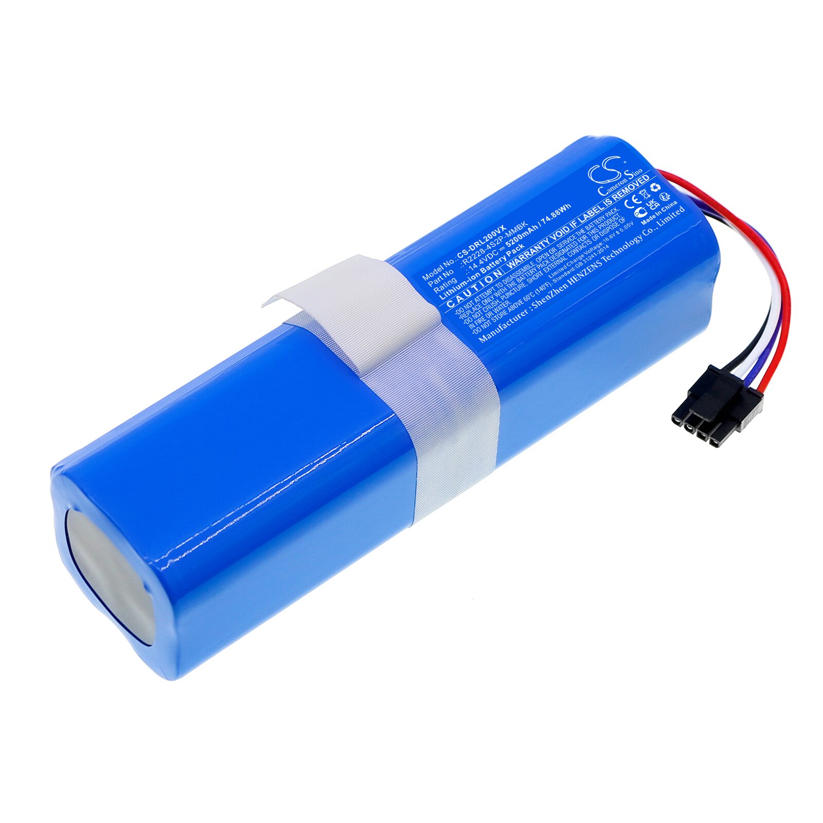 Replacement Dreame P2150-4S2P-KLYEV Vacuum Battery (14.4 Volt, 5200 mAh, Li-Ion) | Battery Mart