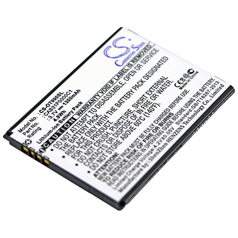 Replacement US Cellular CAB31P0000C1 Cell Phone Battery (3.7 Volt, 1300 ...