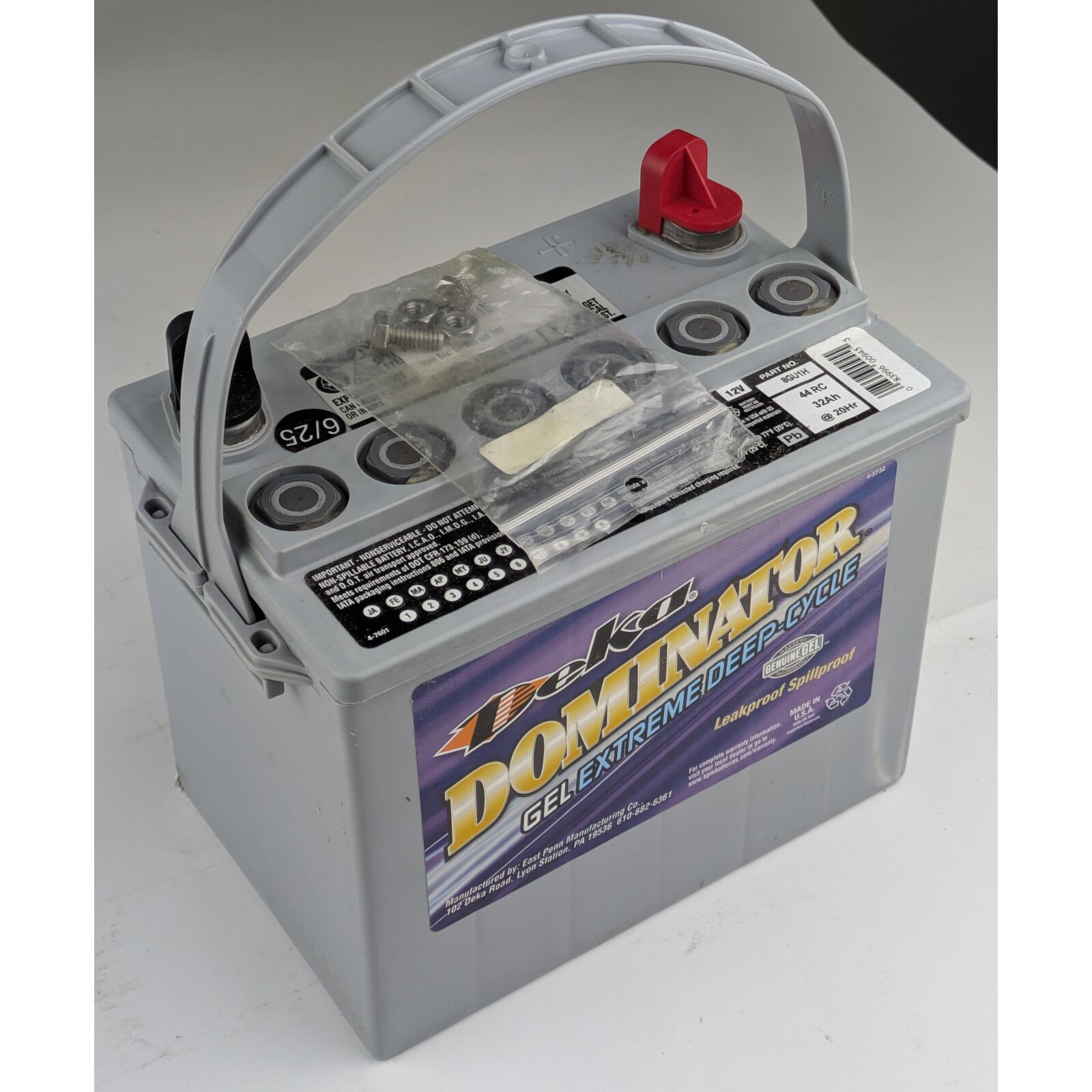 Deka Dominator 8GU1H U1 Gel Battery | 12V Deep Cycle for Golf Carts & Wheelchairs