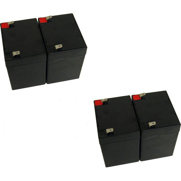 [4 Pack] 12 Volt 5 Ah Sealed Lead Acid Rechargeable Batteries - F2 ...