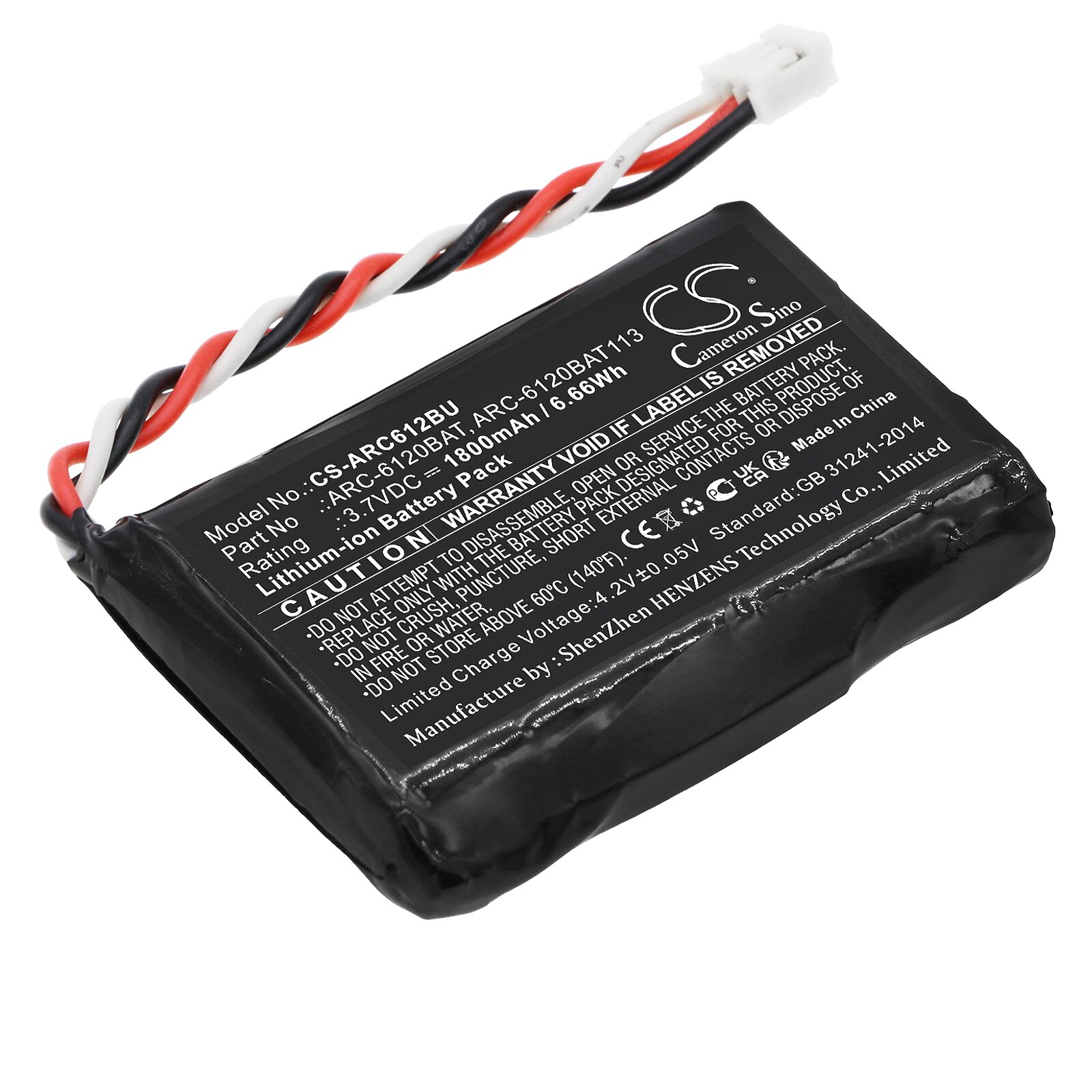 Replacement Areca ARC-6120BAT RAID Controller Battery (3.7 Volt, 1800 ...