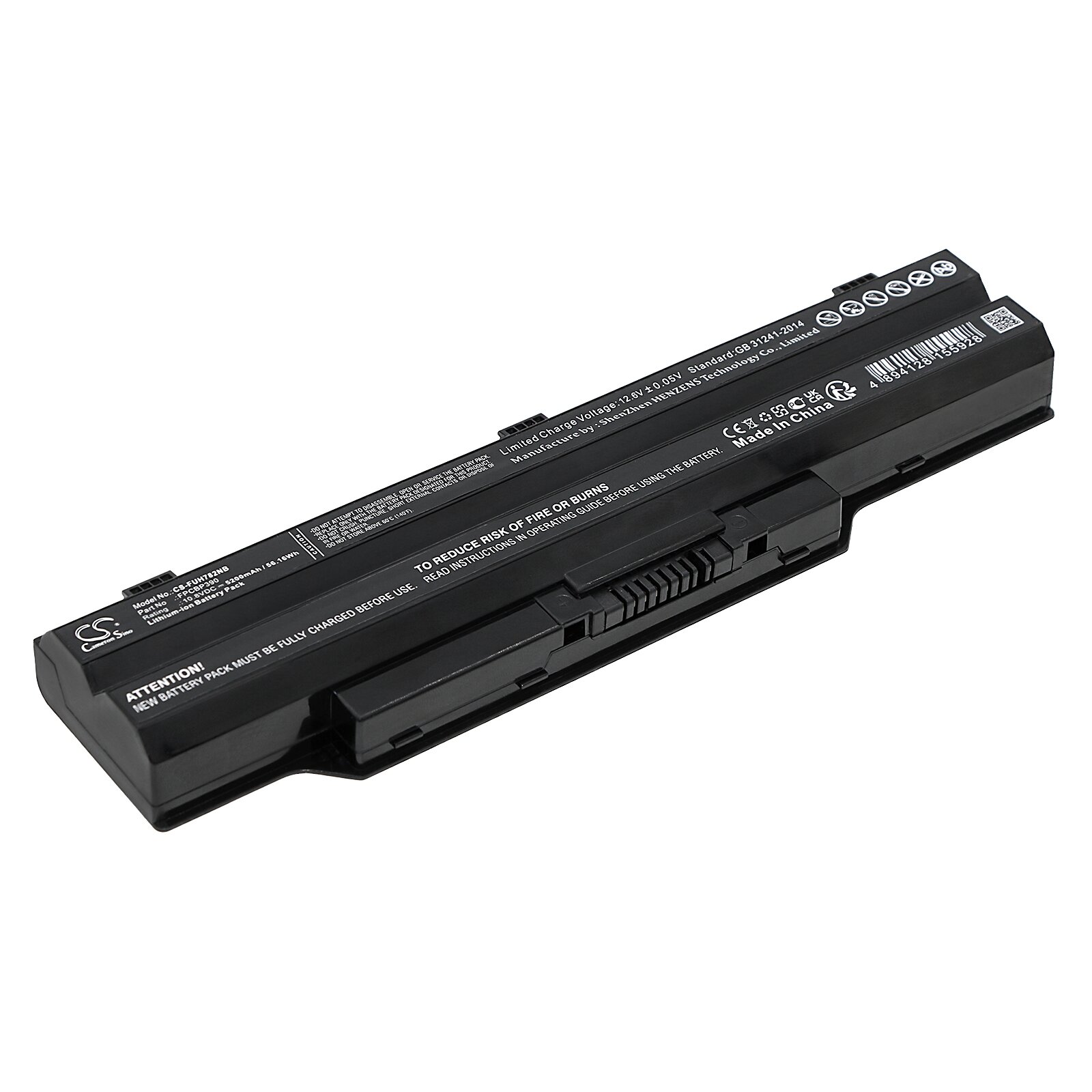 Replacement Fujitsu FPCBP390 Laptop Battery (10.8 Volt, 5200 mAh ...